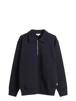 Norse Projects Standard Half Zip Sweatshirt - Dark Navy