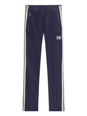 Needles Narrow Velour Track Pants - Navy