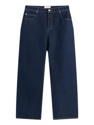 Folk Barrel Leg Jean - Deep Denim