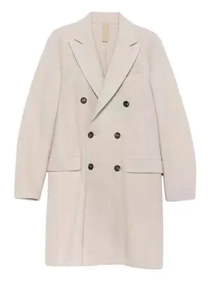 Eleventy Double-breasted Coat - Neutrals