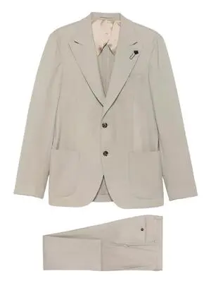 LARDINI Patch-pocket Suit - Neutrals