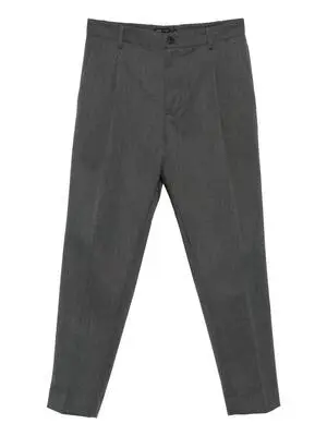 LOW BRAND Pleated Front Trousers - Grey