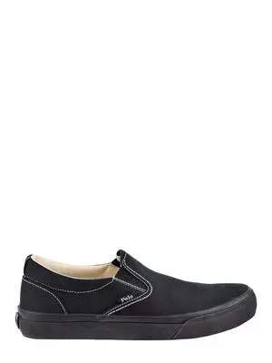 Polo Ralph Lauren Canvas Slip-on Sneakers - Black