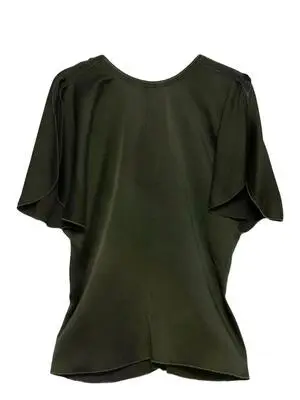 Victoria Beckham Draped-sleeve Blouse - Green