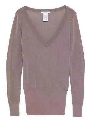 LEMAIRE Long-sleeve V-neck Sweater - Brown
