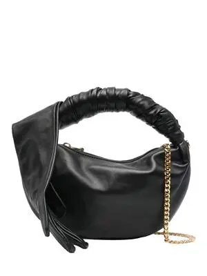 Moschino Leather Tote Bag With Glove Handle - Black