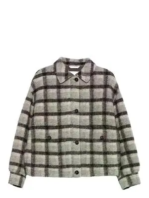 Marc O'polo Check-pattern Wool Jacket - Grey