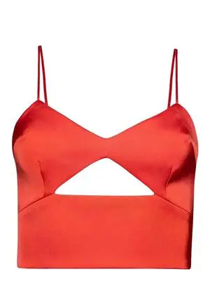 David Koma Cut-out Spaghetti-strap Top - Red