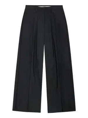 HERSKIND Pinstripe Pleated Front Trousers - Blue