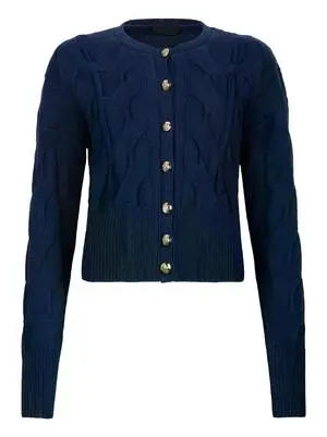 Liu Jo Cable-knit Button Cardigan - Blue