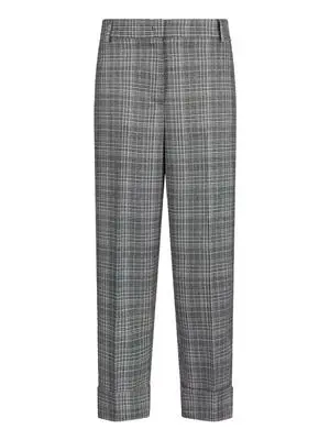 Liu Jo Plaid Cuffed Trousers - Grey