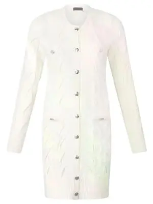 Liu Jo Cable-knit Buttoned Dress - White