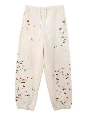 Mihara Yasuhiro Sticker Graphic-print Track Pants - White