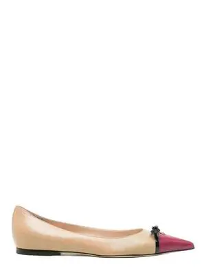 Valentino Garavani Bow-detail Pointed-toe Pumps - Neutrals