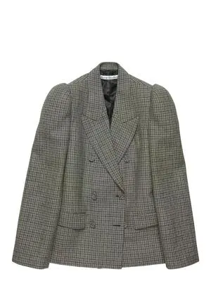 Acne Studios Houndstooth Double-breasted Blazer - Black