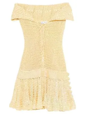 JUDY TURNER Danae Crochet Mini Dress - Yellow