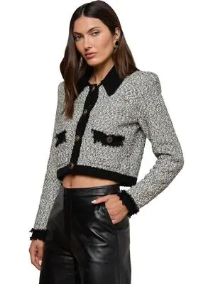 L'Agence Arielle Knit Jacket - White/black