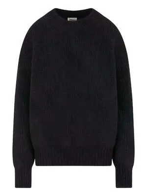 Saint Laurent Ribbed Crew-neck Sweater - Blue