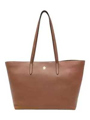 Bally Leather Tote Bag With Logo - Brown