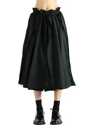 COMME DES GARÇONS TAO Pleated Drawstring Midi Skirt - Black