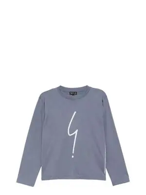 AGNÈS B. Logo-print Top - Blue