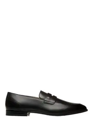 Bally Penny-slot Leather Loafers - Black