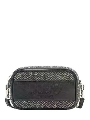 Liu Jo Mini Sequin-embellished Herringbone Cross-body Bag - Black