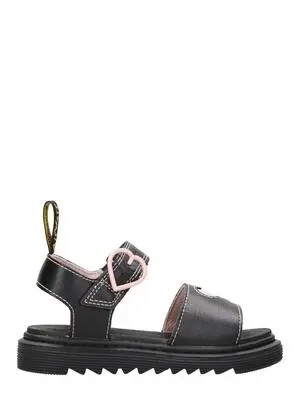 Dr. Martens Heart Buckle Sandals - Black