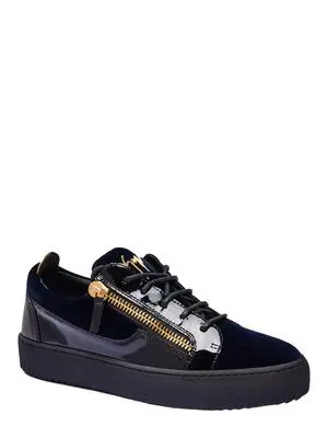 GIUSEPPE ZANOTTI Frankie Veronica Leather Sneakers - Blue
