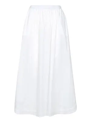 KAOS Flared Cotton-blend Skirt - White