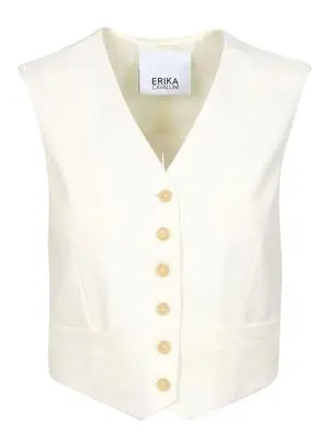 Erika Cavallini Wool Vest - Cream