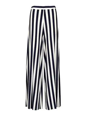 KAOS Wide-Leg Trousers With Vertical Stripes