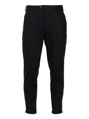 PT TORINO Tailored Wool And Cashmere Flannel Trousers - Black
