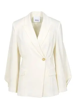 Erika Cavallini Cool Wool Oversize Blazer - Cream