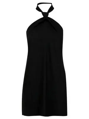Erika Cavallini Tie-neck Mini Dress - Black