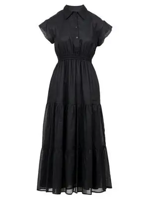 KAOS Cotton Chemisier Dress - Black