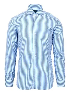 BARBA NAPOLI Cotton Two-tone Striped Shirt - White