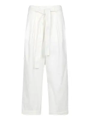 MSGM Wide Leg Trousers - White