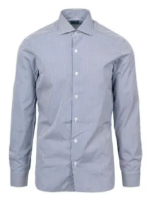 BARBA NAPOLI Cotton Striped Shirt - White