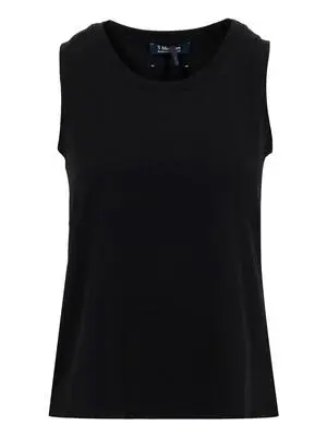 Max Mara Cotton Crewneck Tank - Black