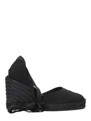 CastaÑer Espadrille With Braided Ankle Strap - Black