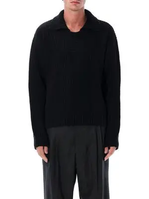 MFPEN Collared Ribbed Wool Knit Sweater