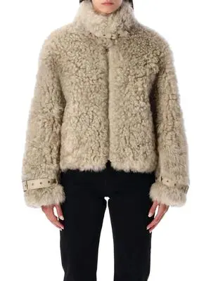 SWORD 6644 Shearling Jacket - Pearl
