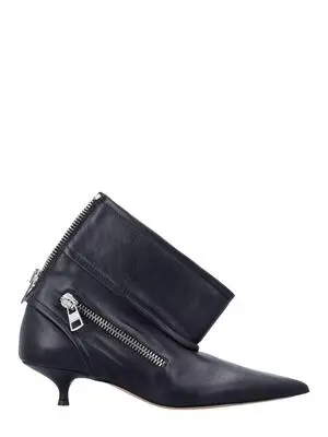 JW Anderson Leather Biker Ankle Boots - Black