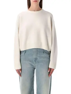 LOULOU Bruzzi Relaxed Fit Sweater - White