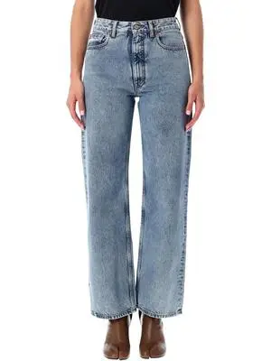 MAISON MARGIELA Acid Wash Straight Leg Jeans - Blue