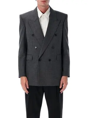 Saint Laurent Double-breasted Jacket - Grey
