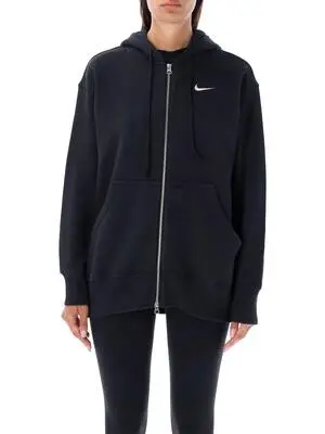 Nike Zipped Oversized Hoodie - Black