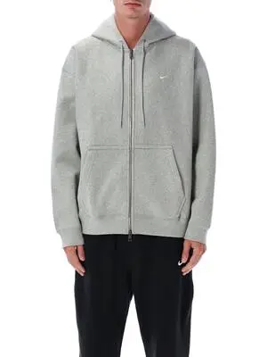Nike Solo Swoosh Full-zip Hoodie - Dk Grey Heather