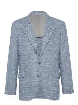 Brunello Cucinelli Check Deconstructed Blazer - Denim